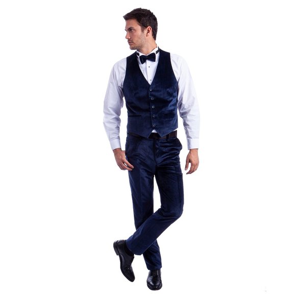 Bryan Michaels | Suits & Blazers | Brilliant Blue Velvet Vest Elevate ...
